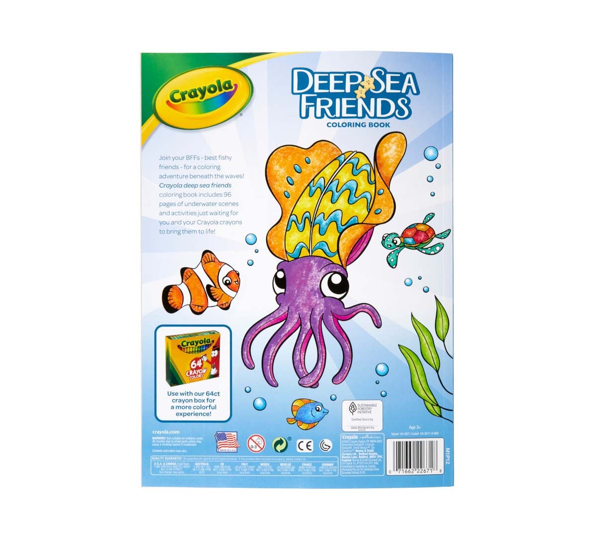 Crayola Under The Sea 96 Coloring Pages And Stickers, Coloring Book ...
